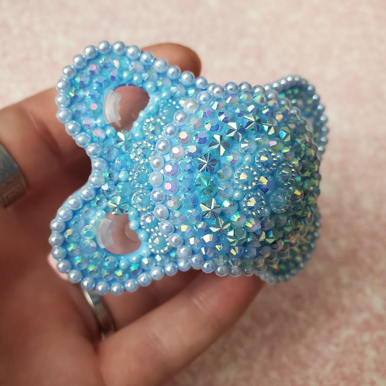 Blue gen 3 adult pacifier 💙full deco #agere... - Depop