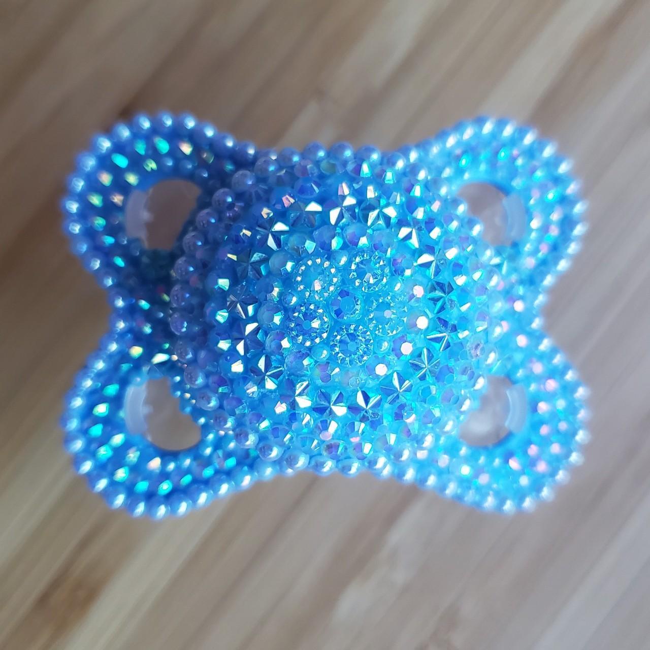 Blue gen 3 adult pacifier 💙full deco #agere... - Depop