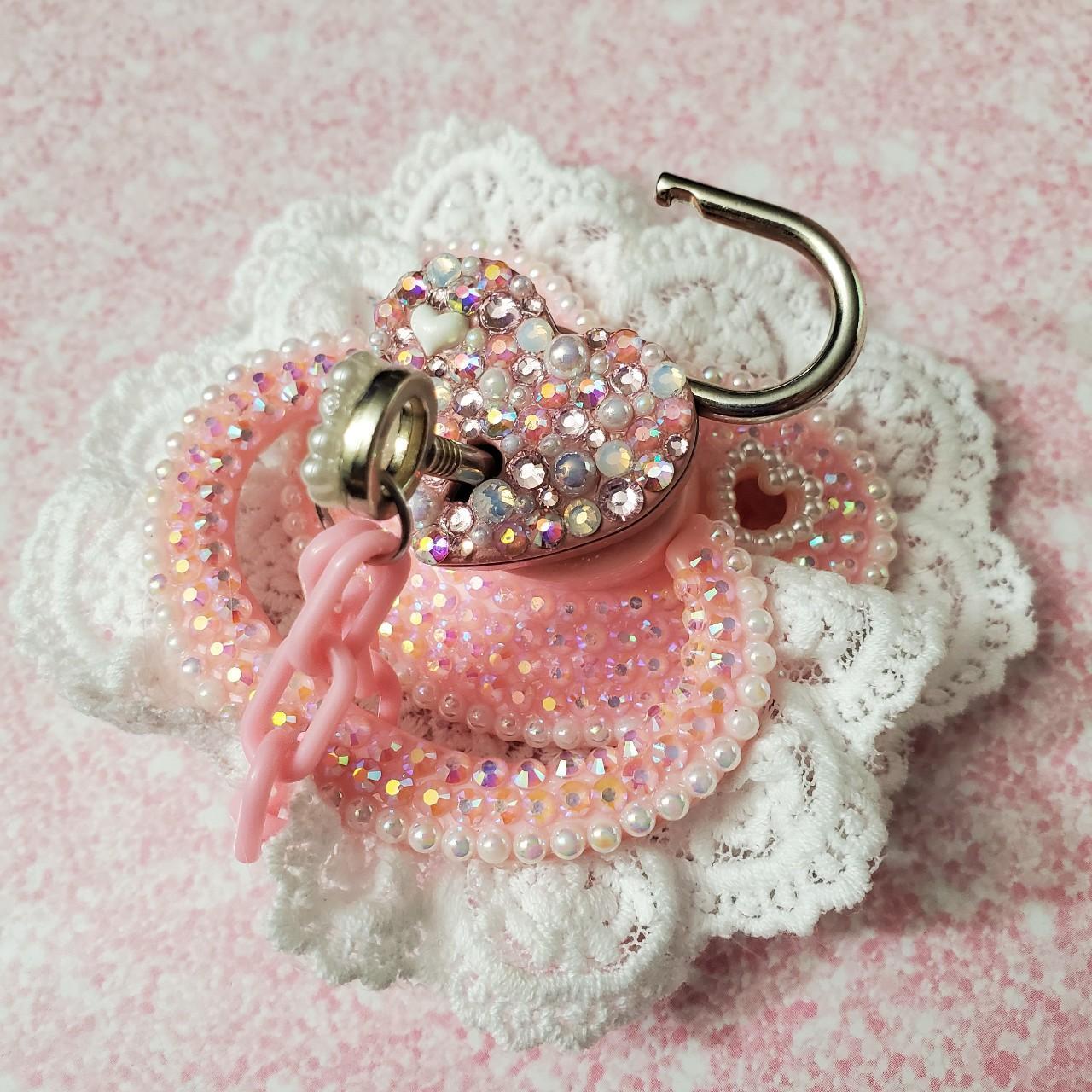 Lock and lace adult pacifier 💗 full deco 💗 full... - Depop