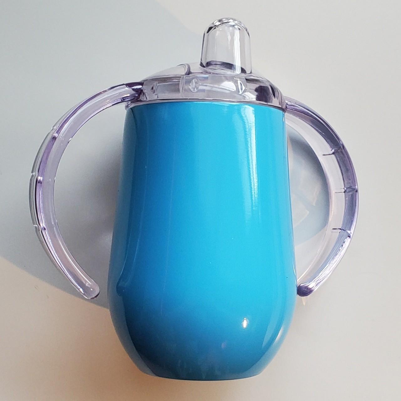 Blue sippy cup Stainless steel sippy cup More... - Depop
