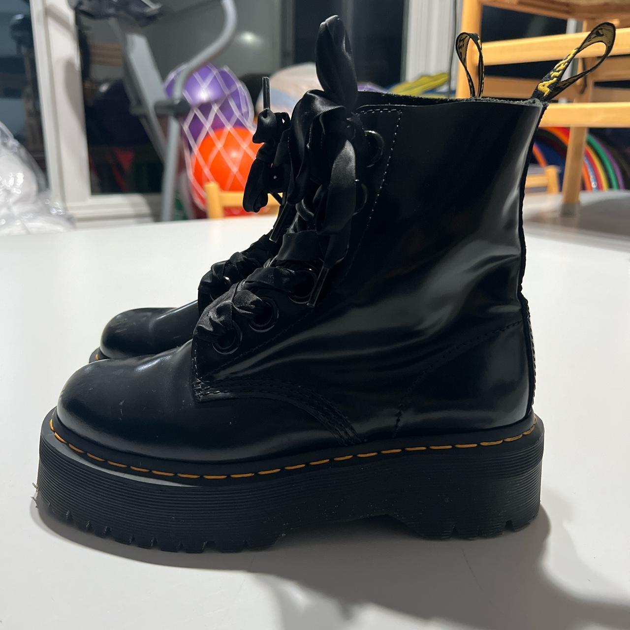 Dr.Martens Molly boot! Slightly platform base, worn... - Depop