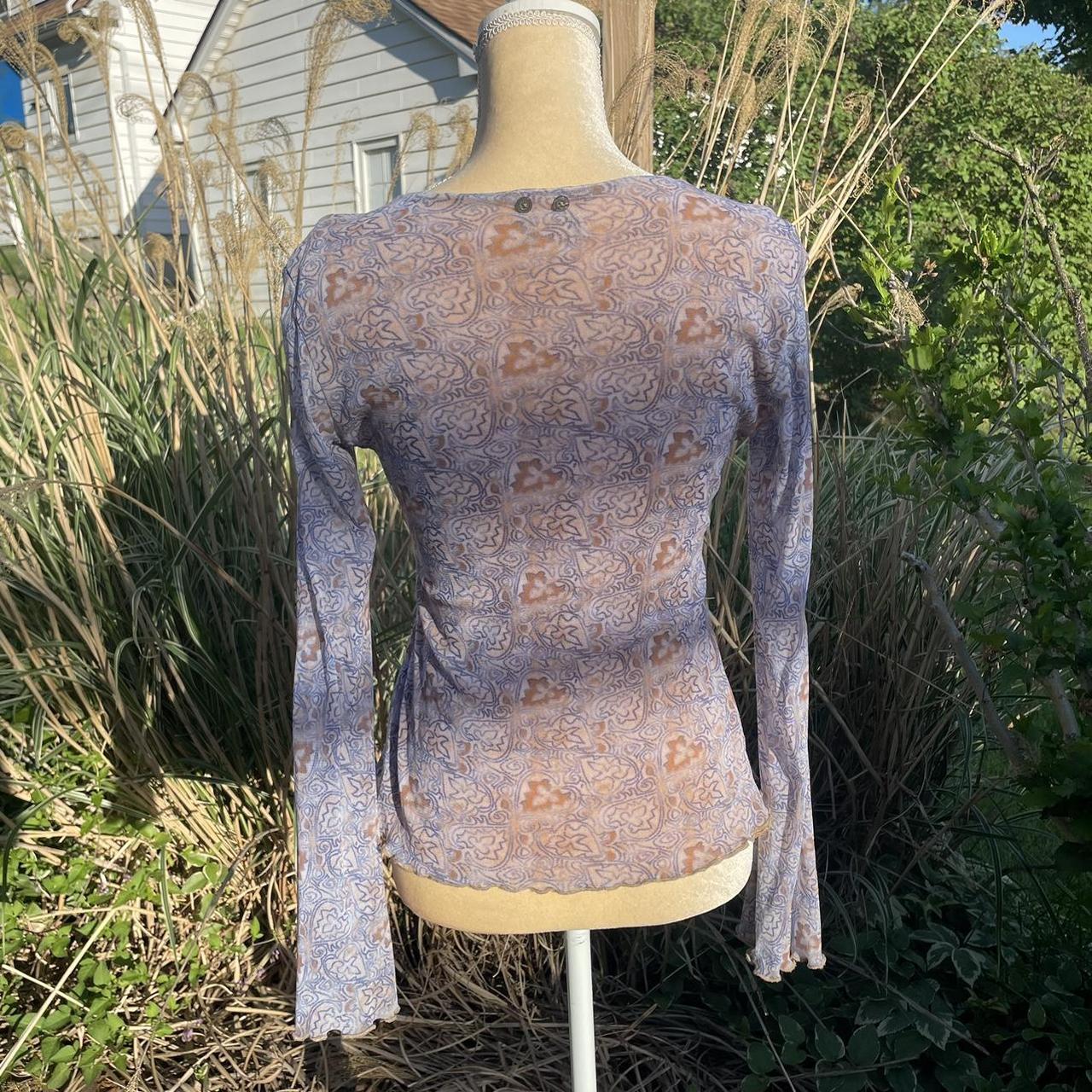 Earlt 2000's mesh long sleeve from brand "KOKOON."... - Depop