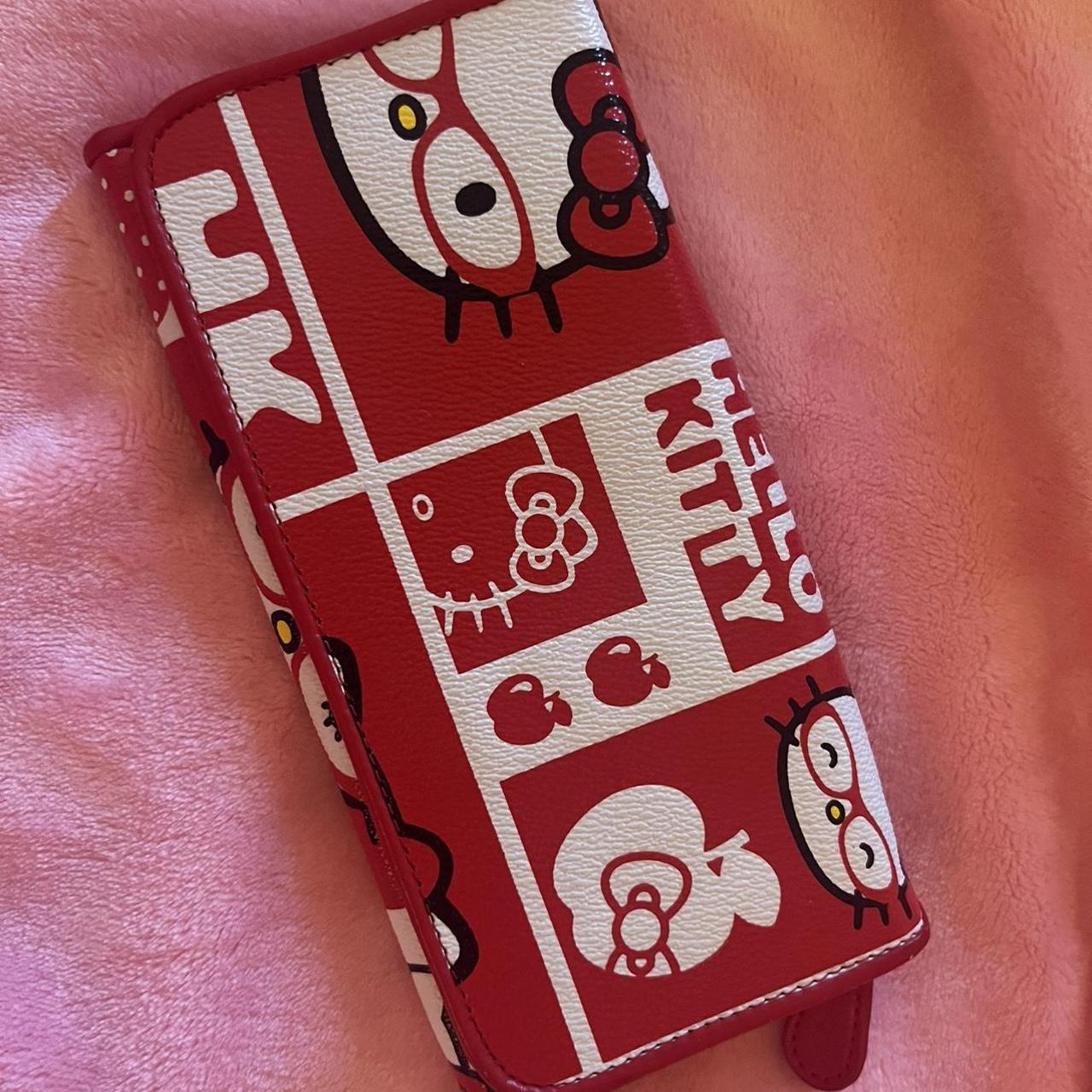 Red and White Hello Kitty Wallet Rarely Used- In... - Depop