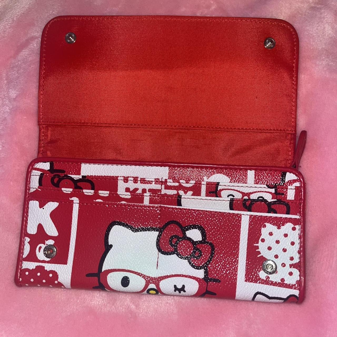 Red and White Hello Kitty Wallet Rarely Used- In... - Depop