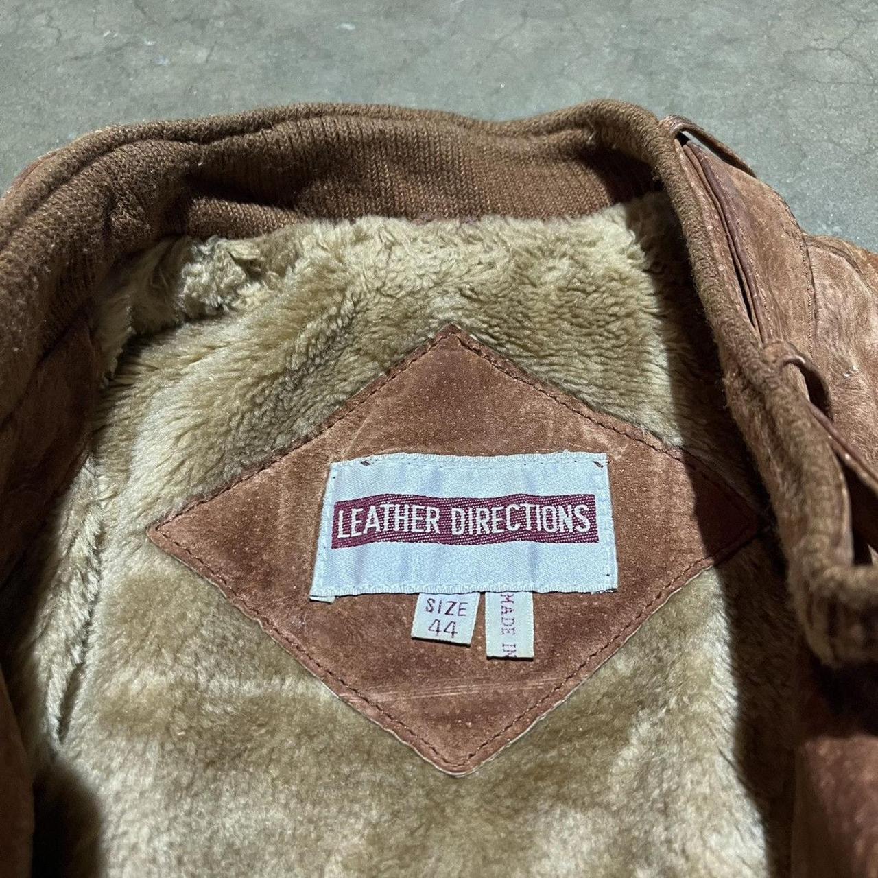 Vintage 80s Leather Directions Brown Lined Leather... | Depop