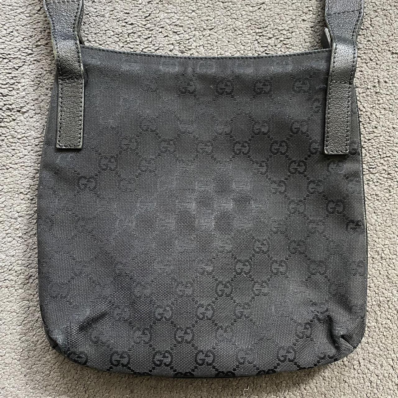 Vintage Gucci Canvas Monogram Crossbody Side Bag -... - Depop