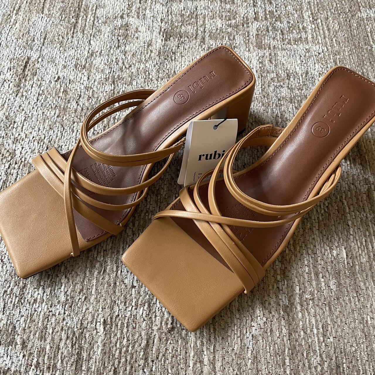 Rubi Tan short heel size 39 Never worn, tags still... - Depop Rubi Tan short heel size 39 Never worn, tags still... - Depop