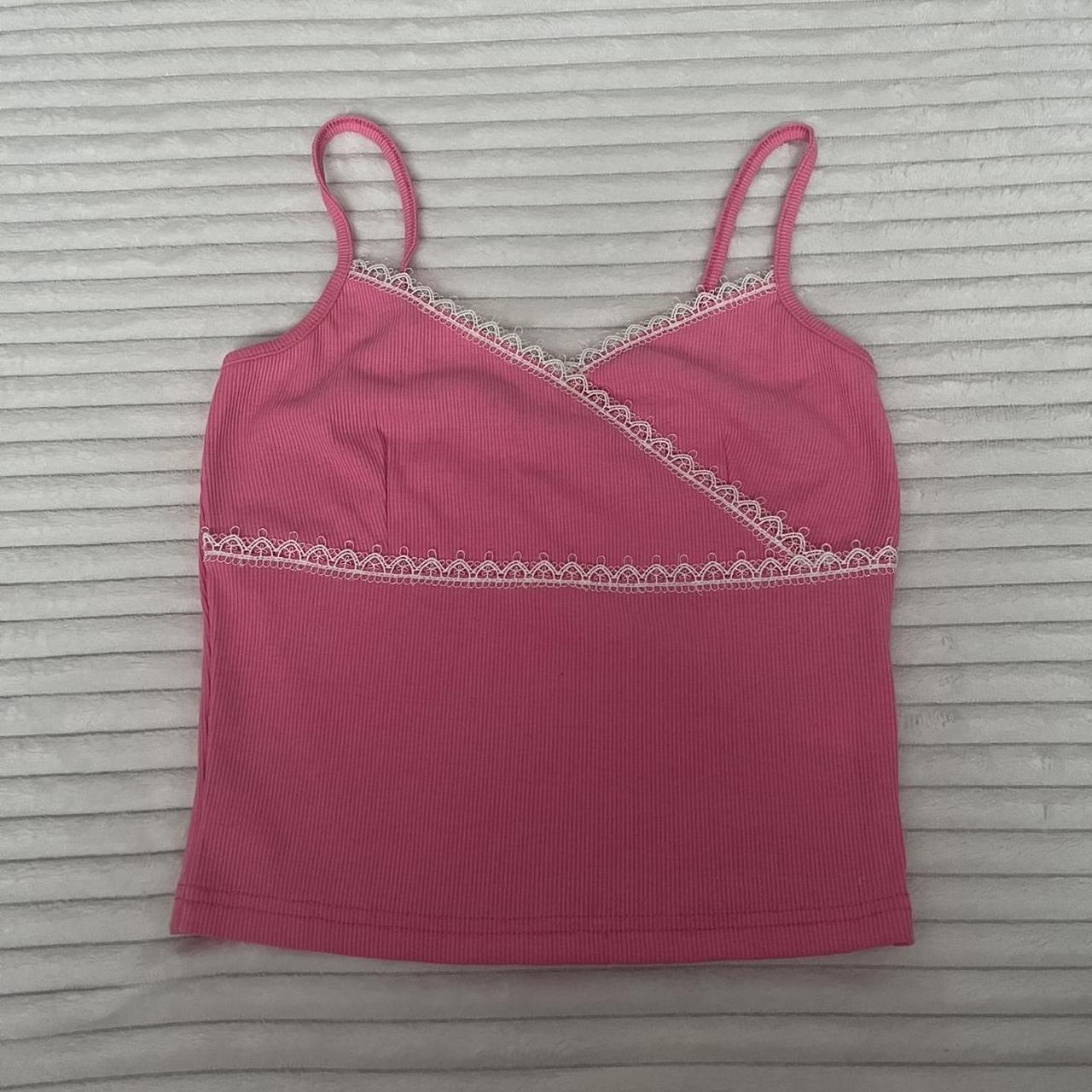 Shein Dazy Pink Crossover Top pretty pink top with... - Depop