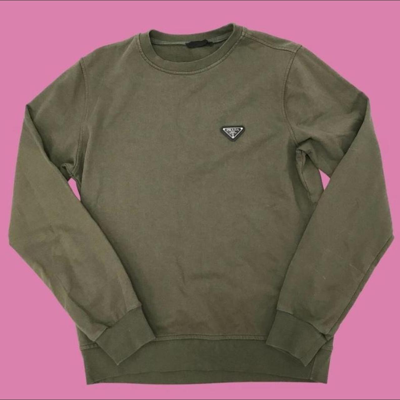 Authentic Prada sweatshirt! Cotton blend Crew... - Depop