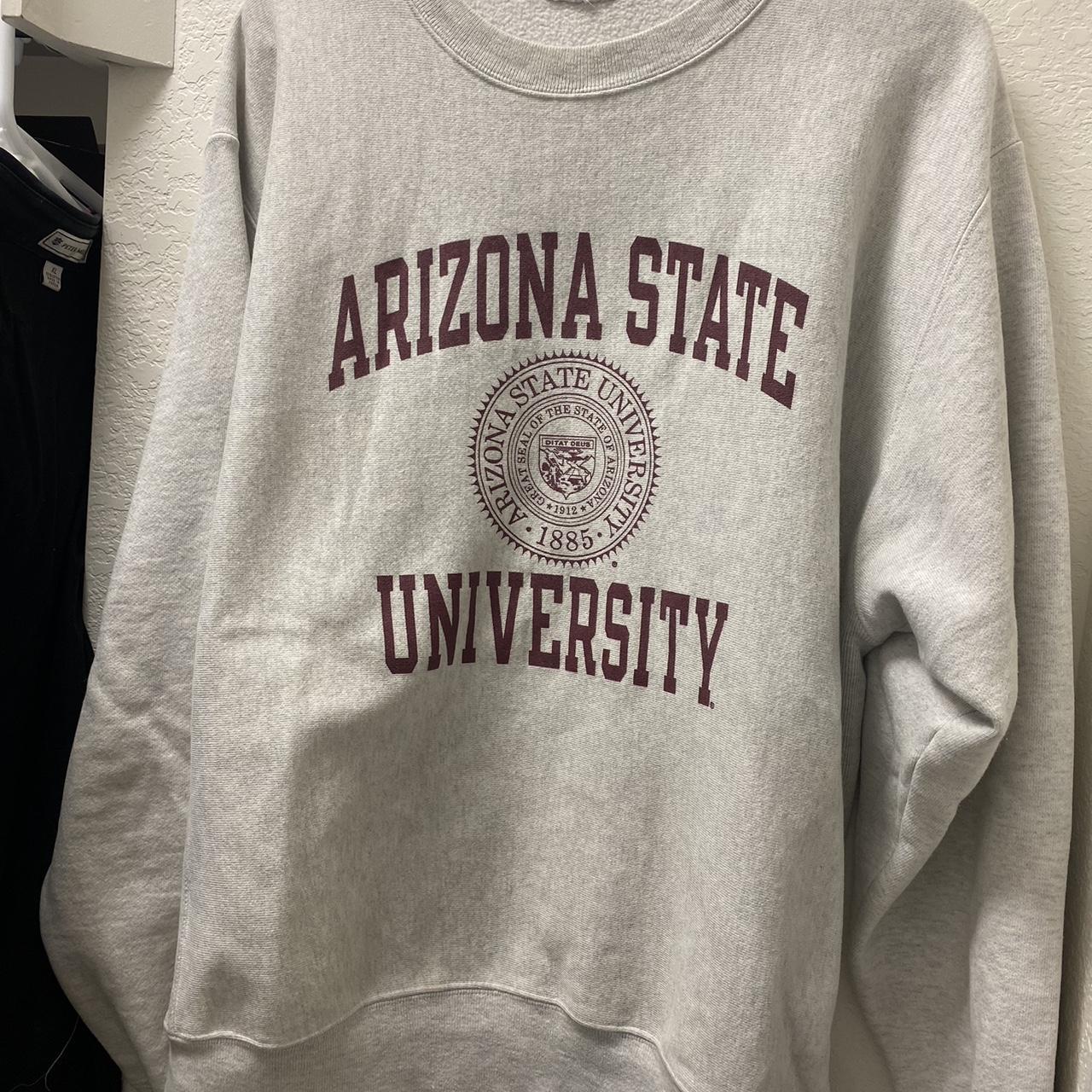 ASU Champion crew neck. Missing tag but size XL - Depop