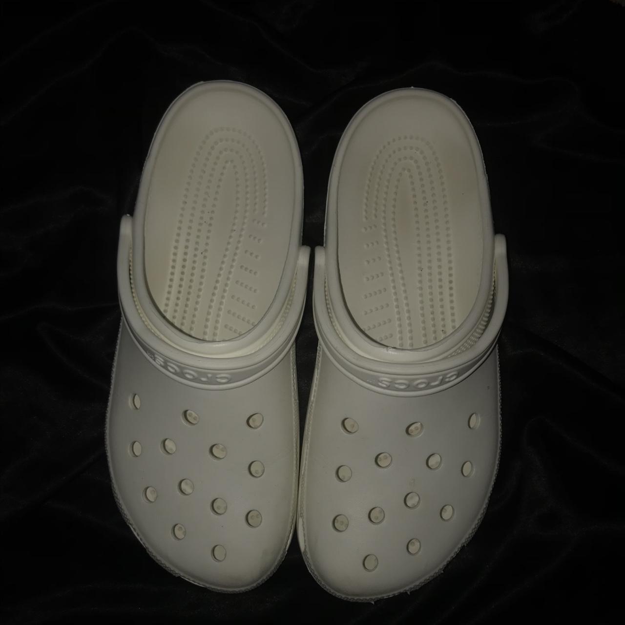 White mens crocs. - Depop