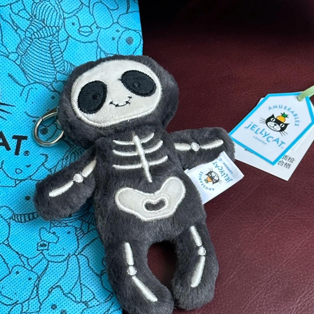 Jellycat Skeleton Bob Bag Charm Keychain Halloween | Depop