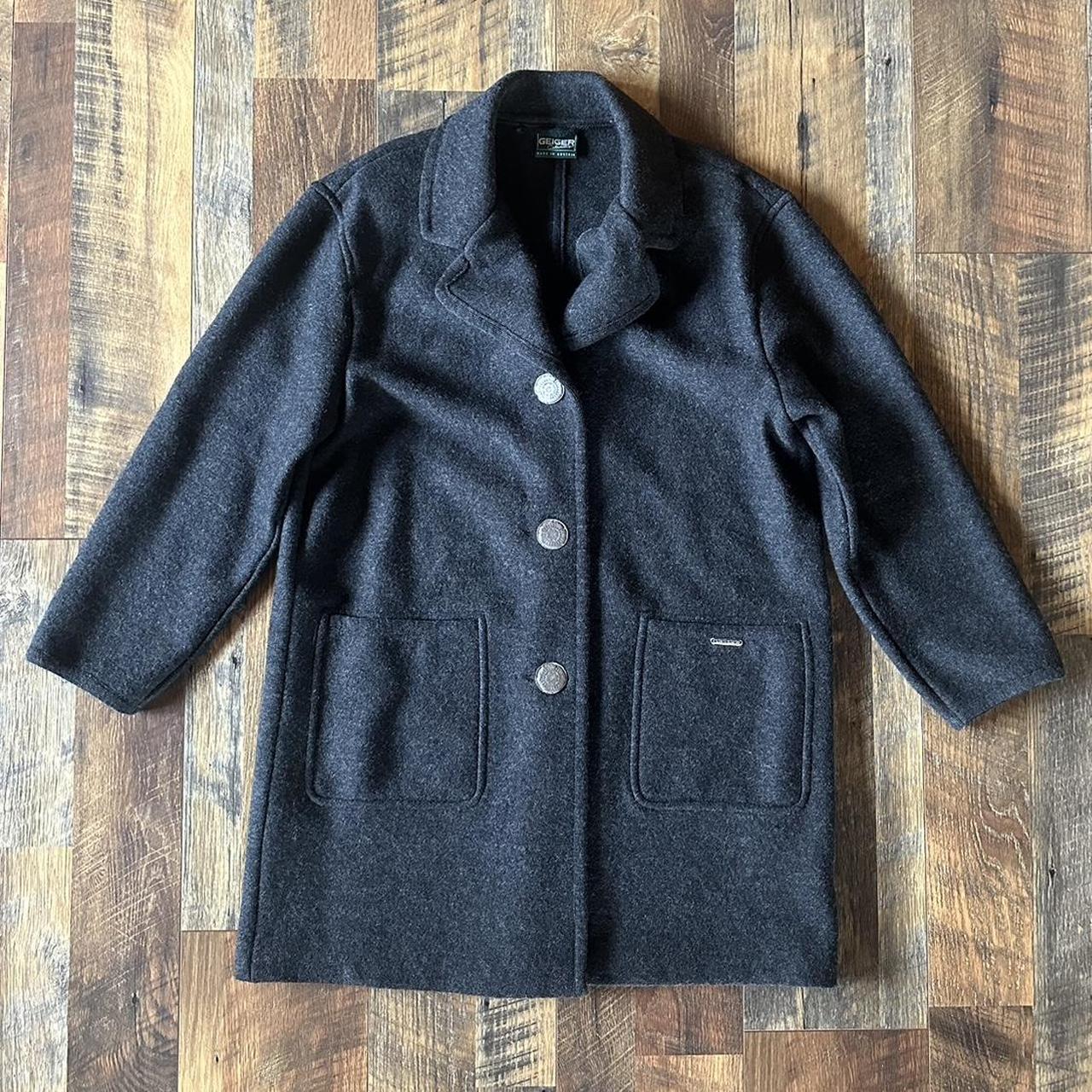 Geiger collections Austrian wool coat with metal... - Depop