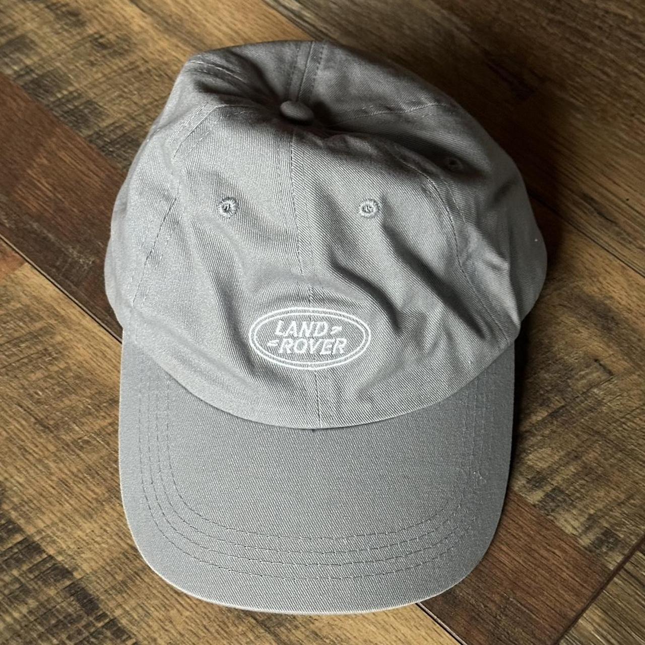 Grey Land Rover cap with white embroidered... - Depop