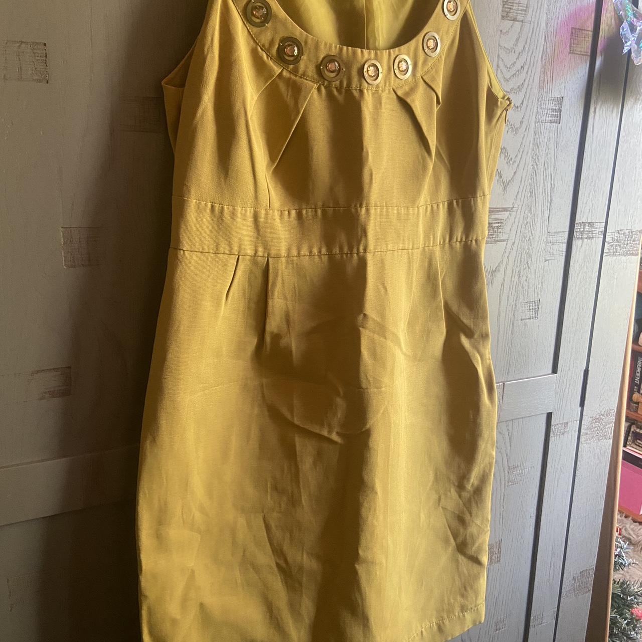 mustard yellow principles dress - Depop