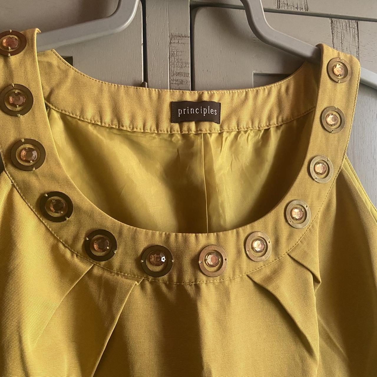 mustard yellow principles dress - Depop