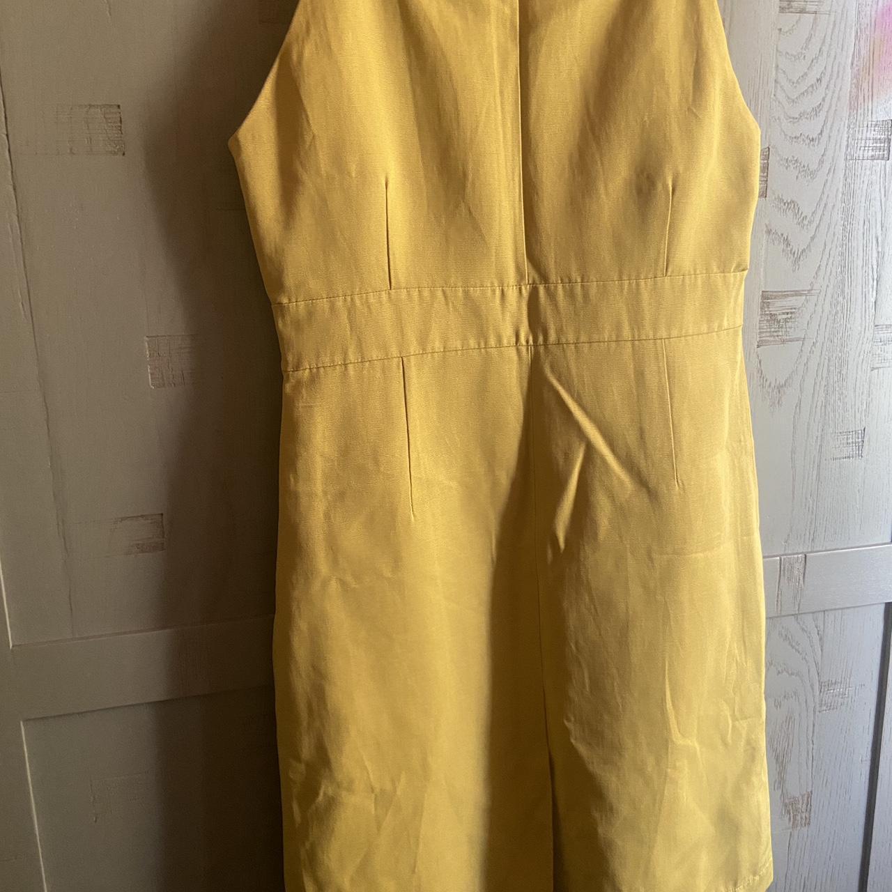 mustard yellow principles dress - Depop