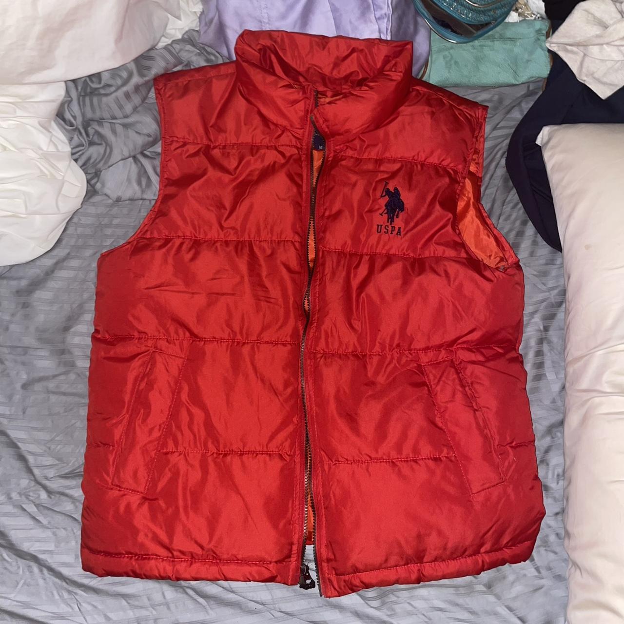 USPA puffer All red other side #uspa #polo... - Depop
