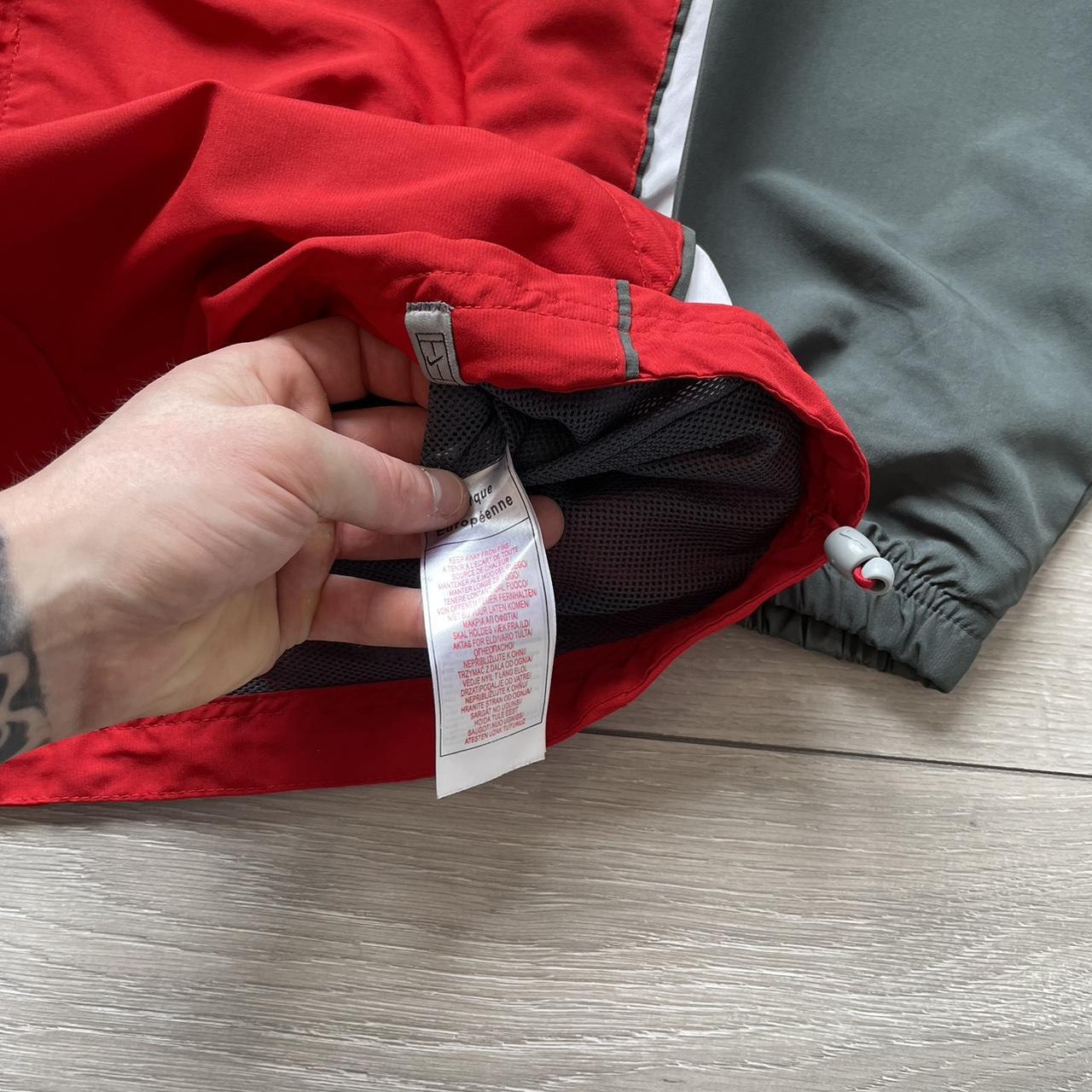 Early Y2K Red & Grey Nike Track Jacket Size Large... - Depop