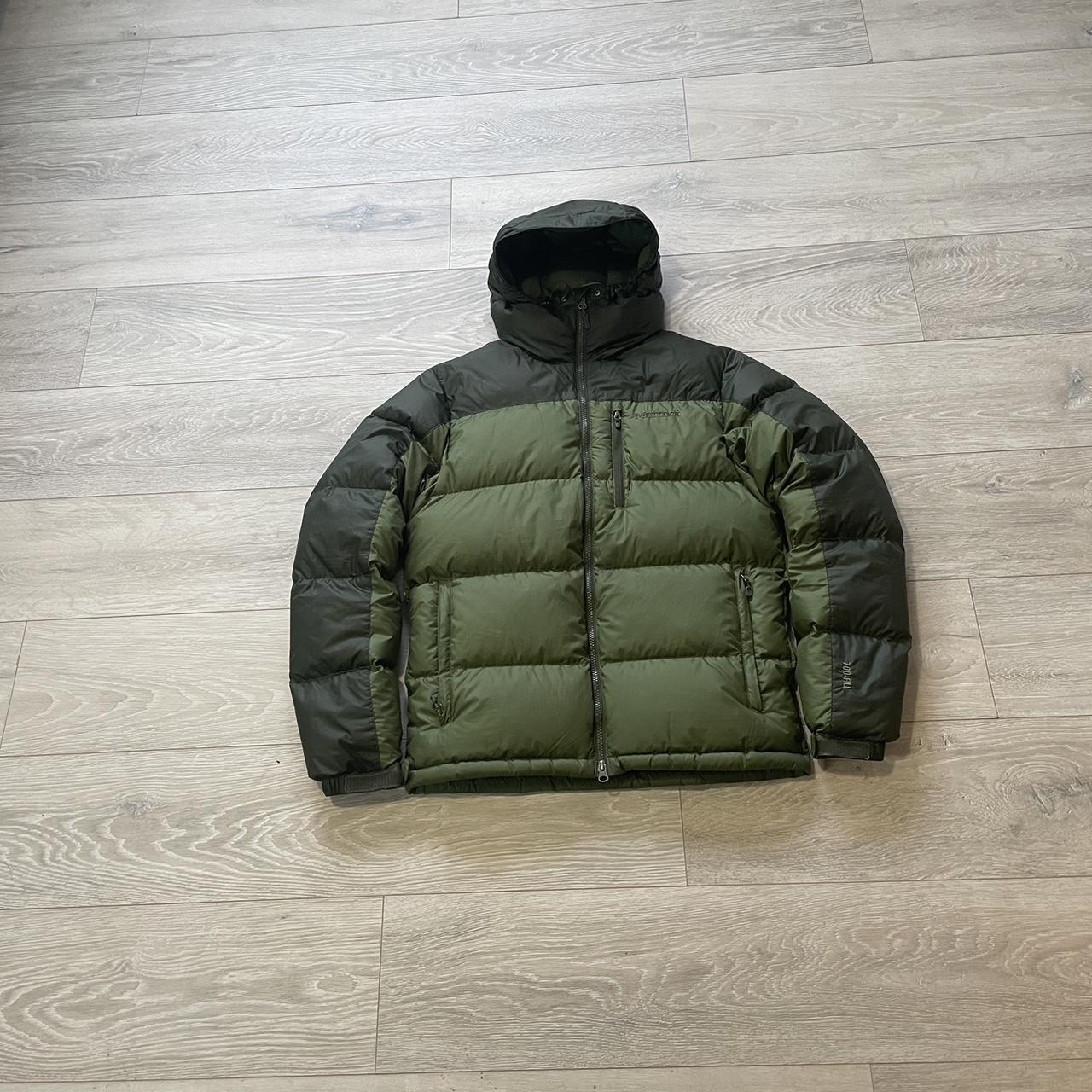 Two Tone Green Marmot 700 Down Fill Puffer... - Depop