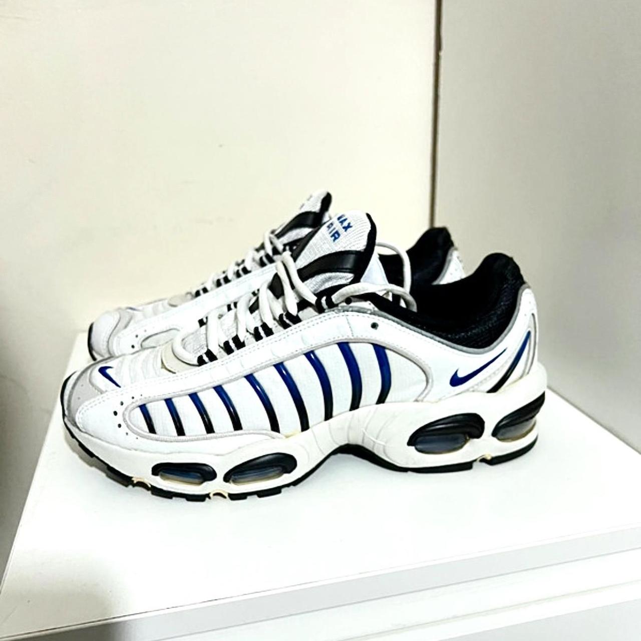 Nike Air Max Tailwind 3 white and blue trainers UK... | Depop