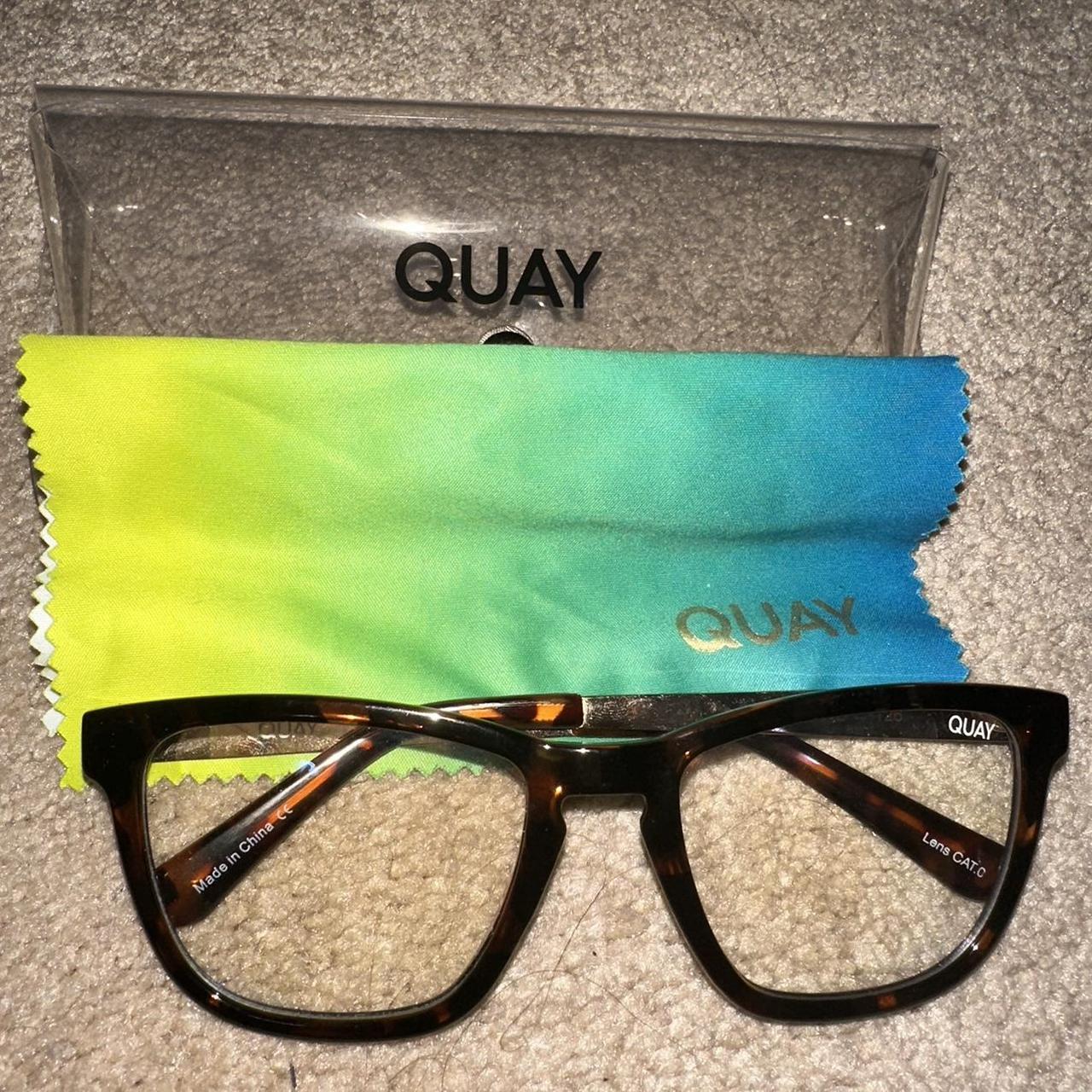 Quay Australia Womens Brown And Gold Sunglasses Depop