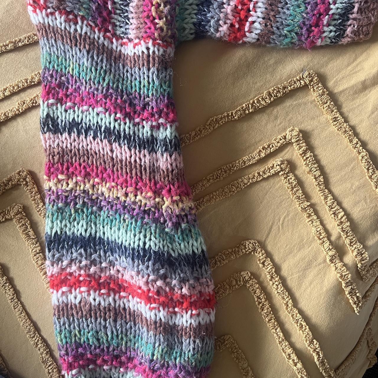 Colourful knitted jumper - Depop