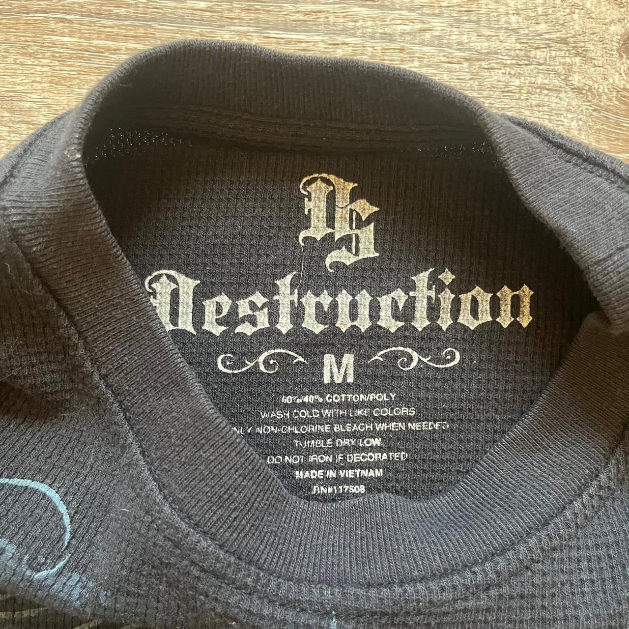 Y2K Destruction blue and black thermal - Depop