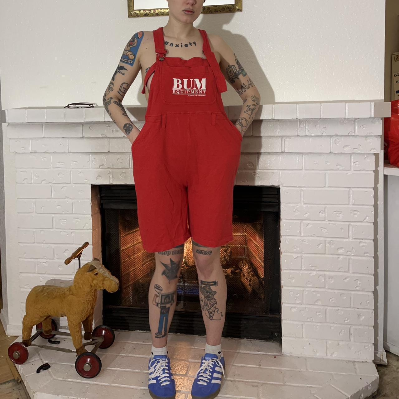 90’s red overalls jumper ️ Obsessed with these was... - Depop