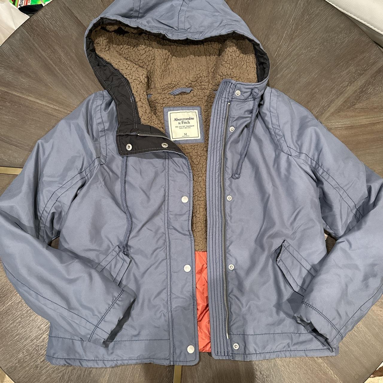 Abercrombie & Fitch jacket with half Sherpa material... - Depop