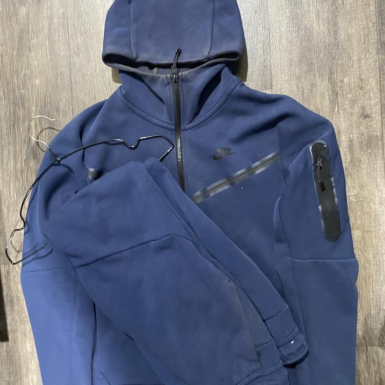 Blue Nike tech fleece Size S Selling for... - Depop