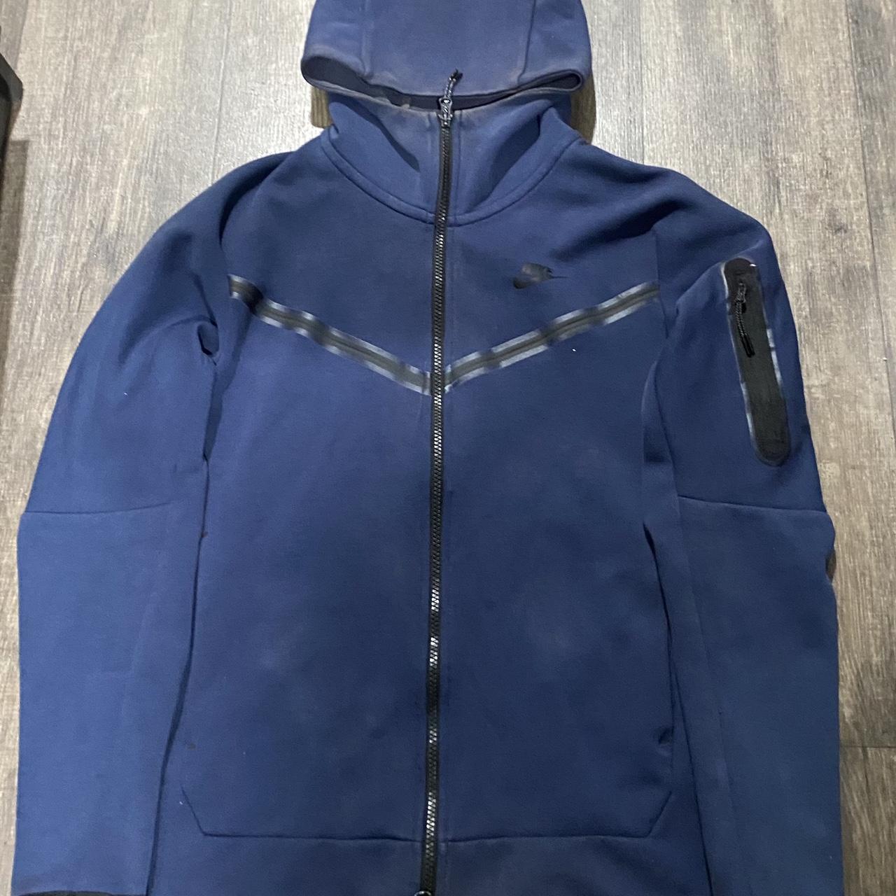 Blue Nike tech fleece Size S Selling for... - Depop