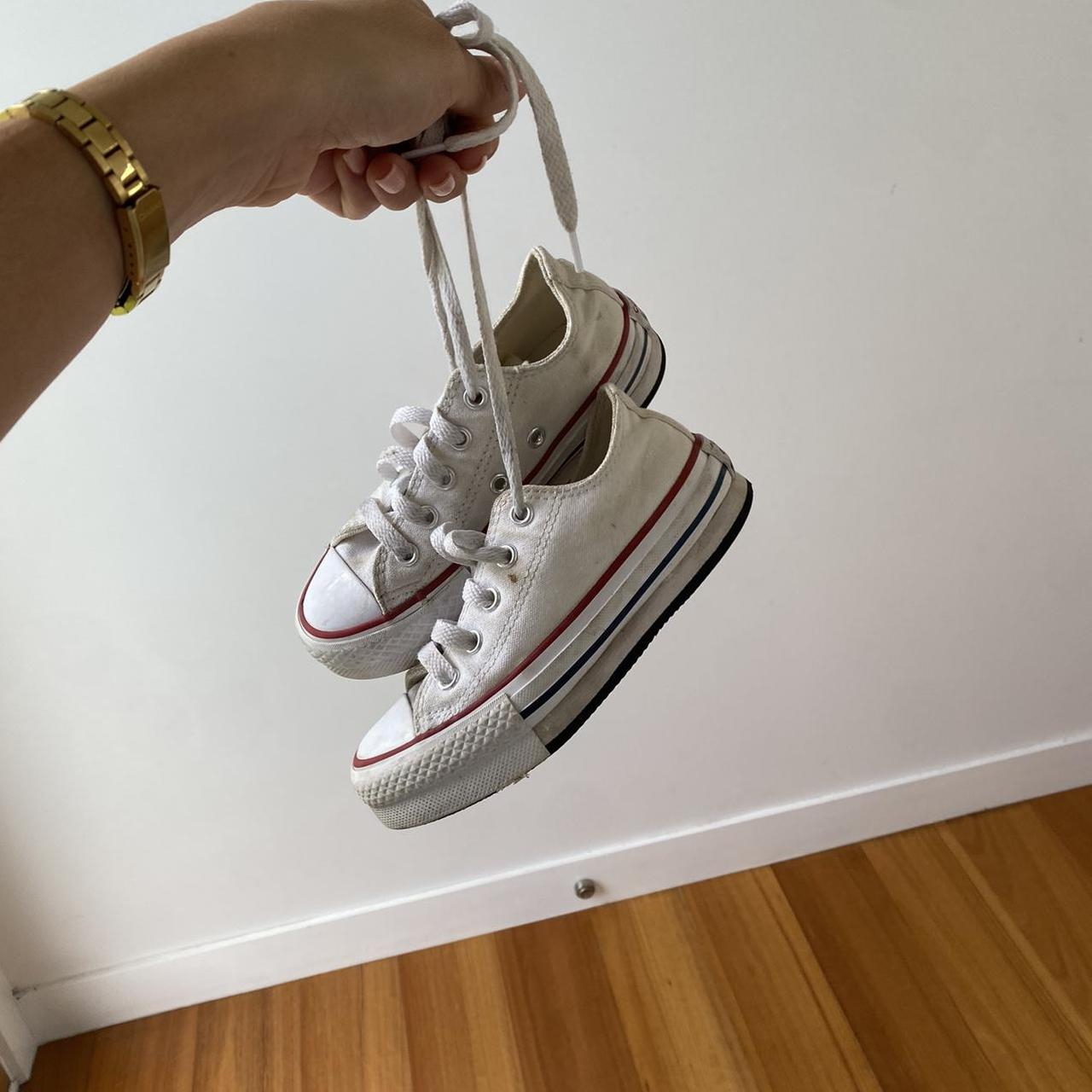 Girls Converse All Stars Platform sole, white... | Depop
