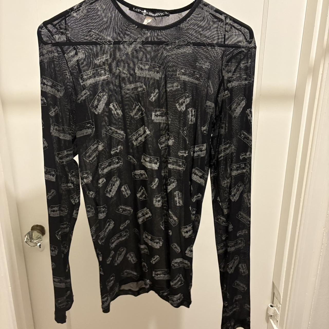 SUPER RARE LIP SERVICE SHEER FISHNET RAZOR BLADE... | Depop