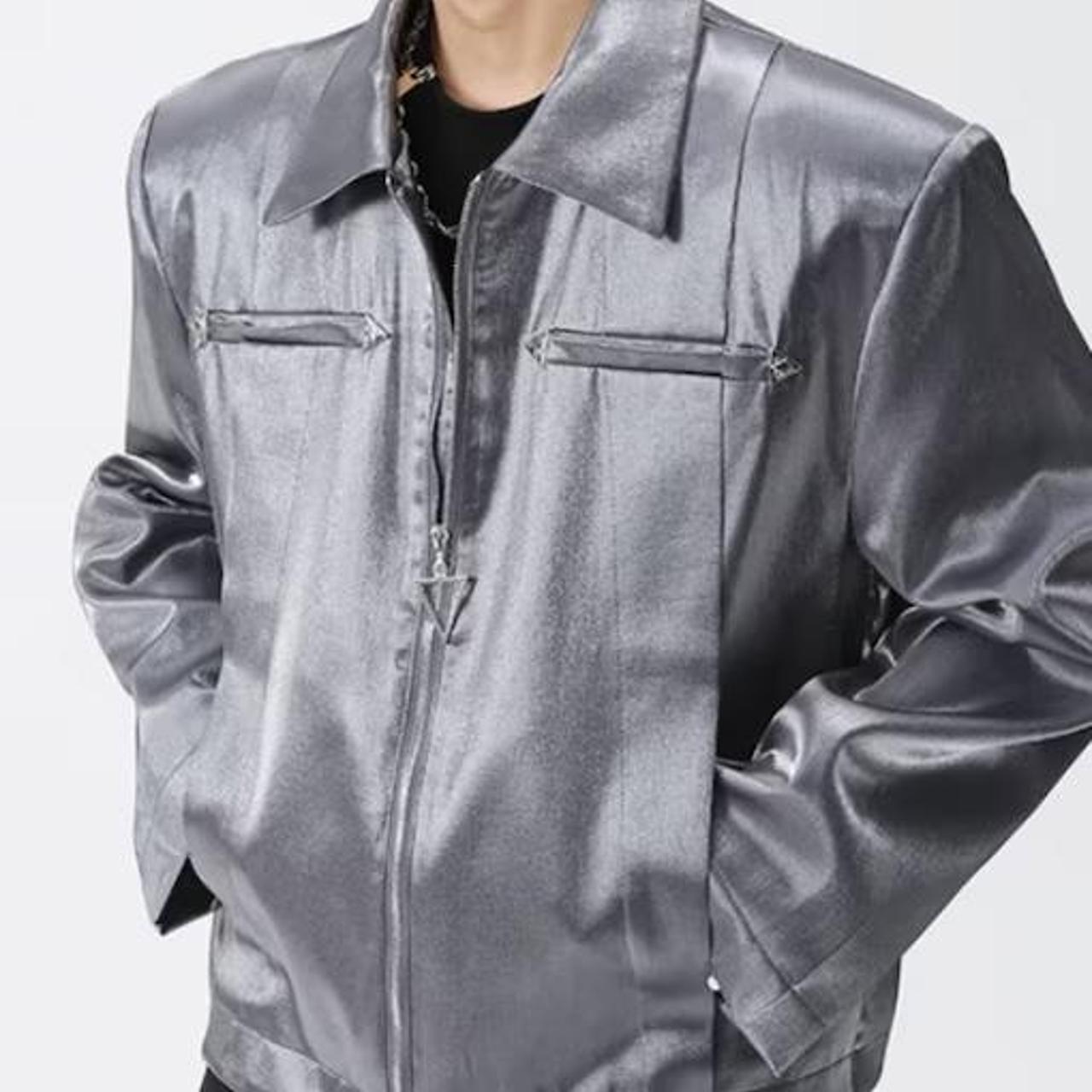 Men's Silver Jacket | Depop