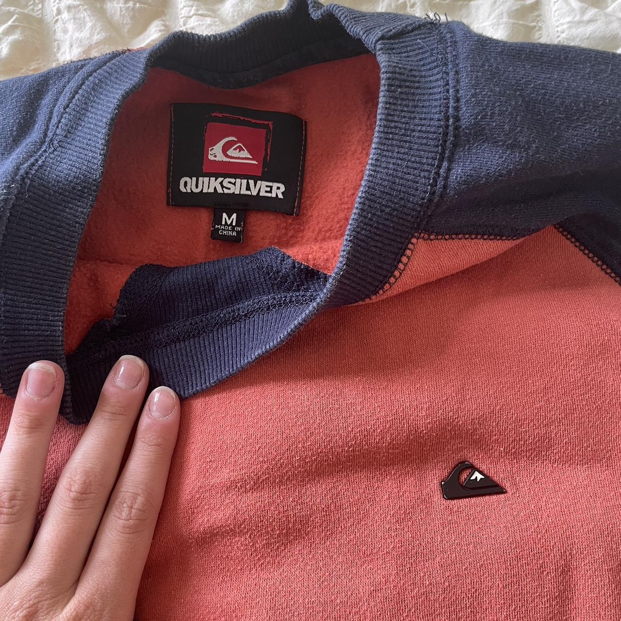 2 toned vintage quicksilver tracksuit jumper - Depop