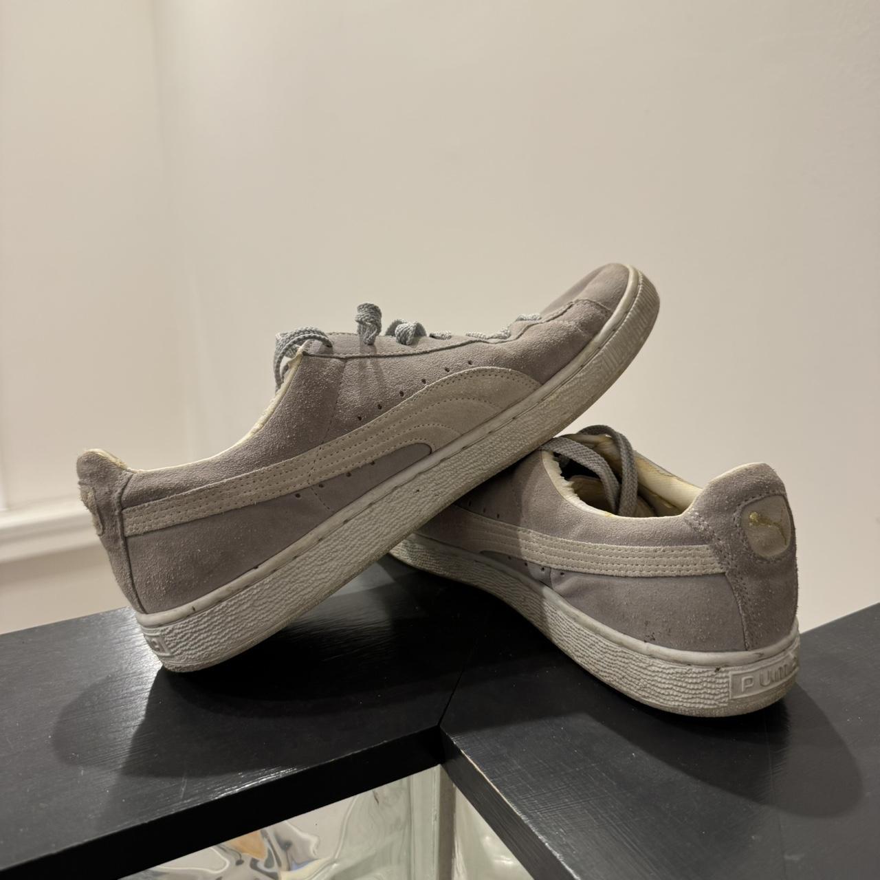 Grey Puma suede fashion sneakers | Depop