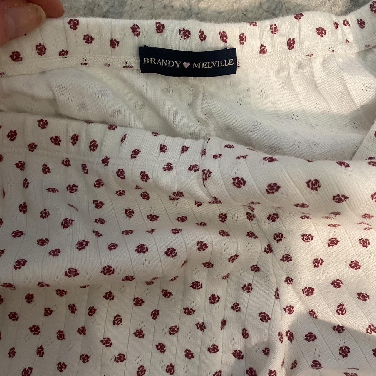 brandy floral pj shorts/boxers, never worn - Depop