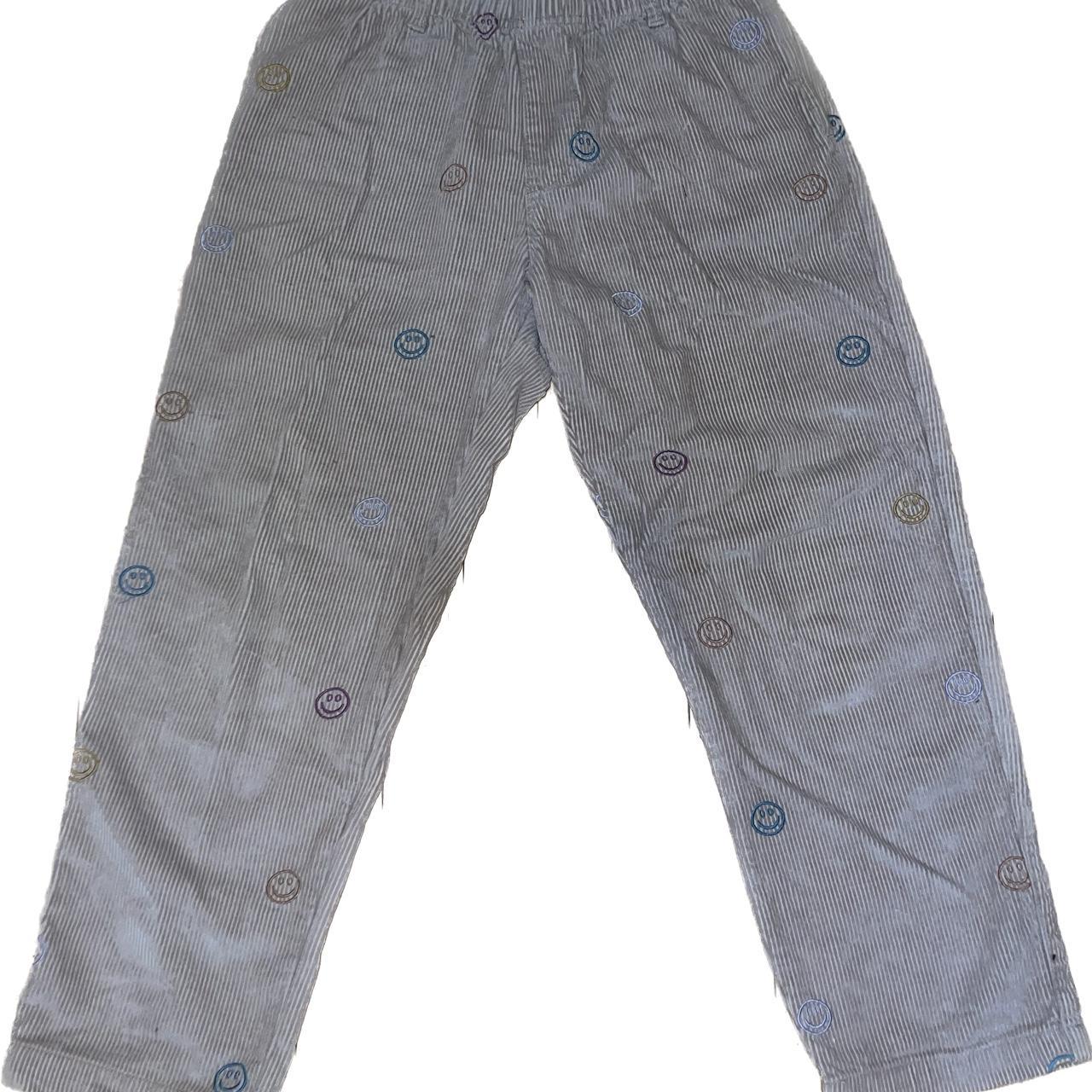 Urban Outfitters Corduroy Smiley Face Pants - Size... - Depop