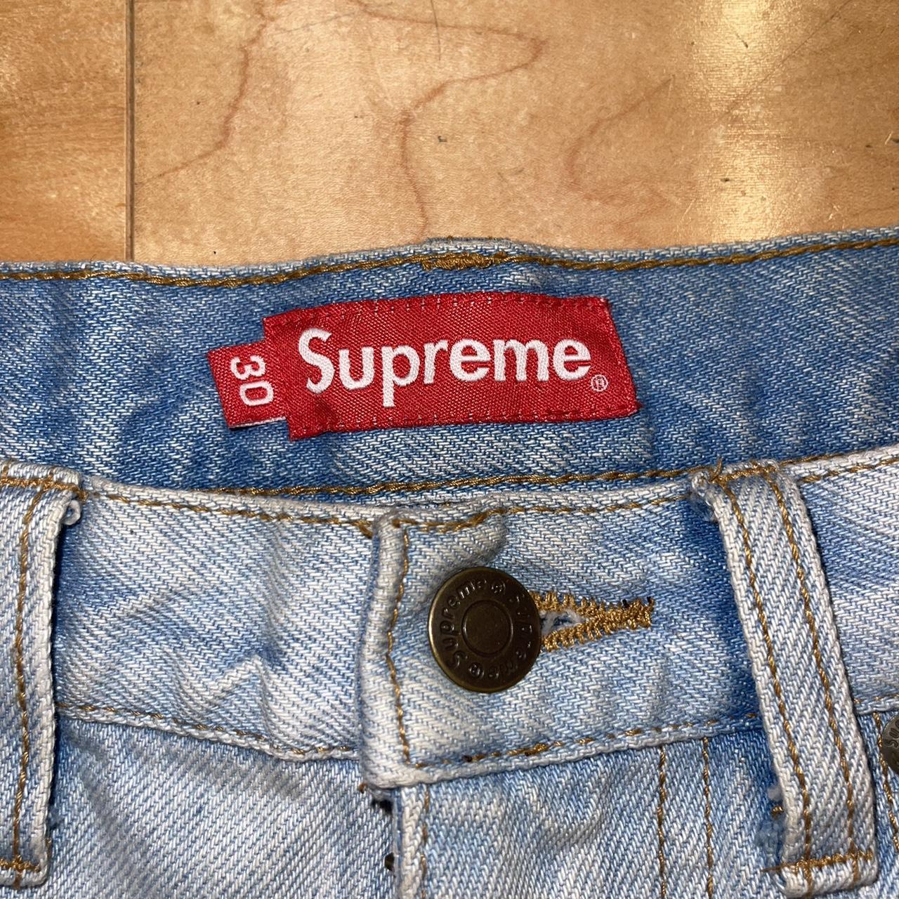 Supreme Double Knee Jean Shorts | Size - 30 Retail :... - Depop