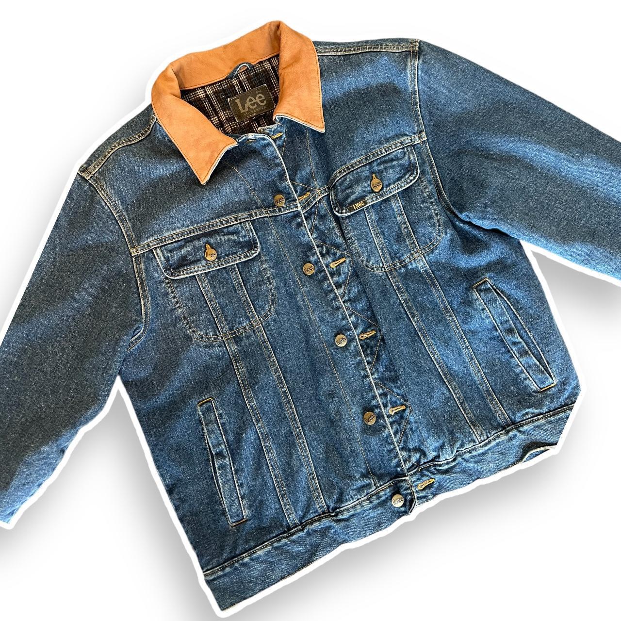 Lee Men's Blue and Navy Jacket | Depop