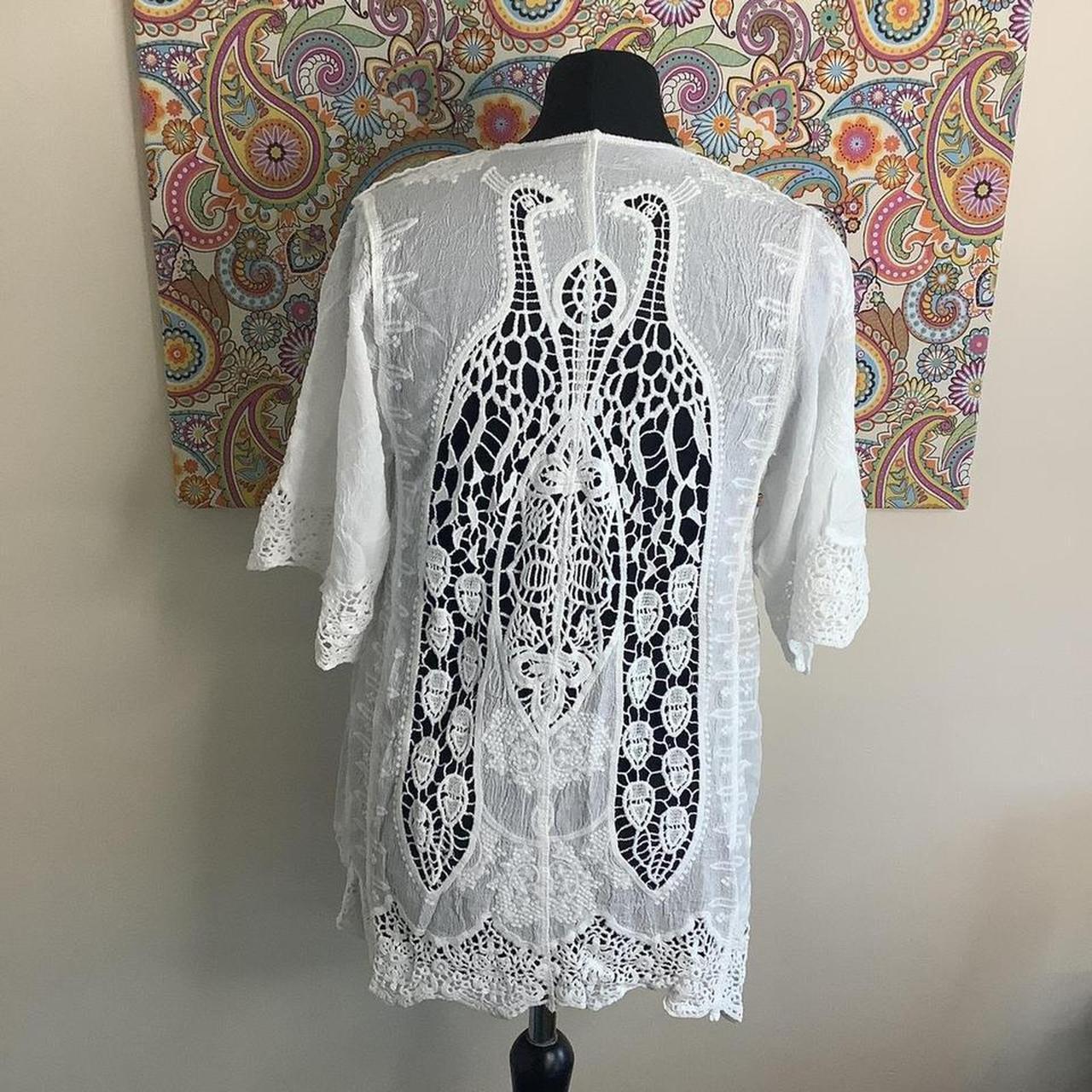 Stunning crochet top! . A beautiful white lace ... - Depop