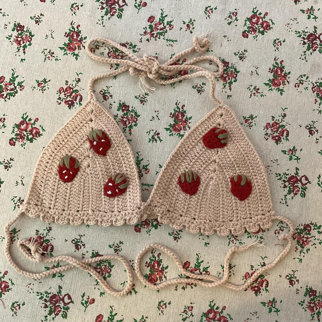 STRAWBERRY CROCHET TOP! Adorable handmade crochet... - Depop