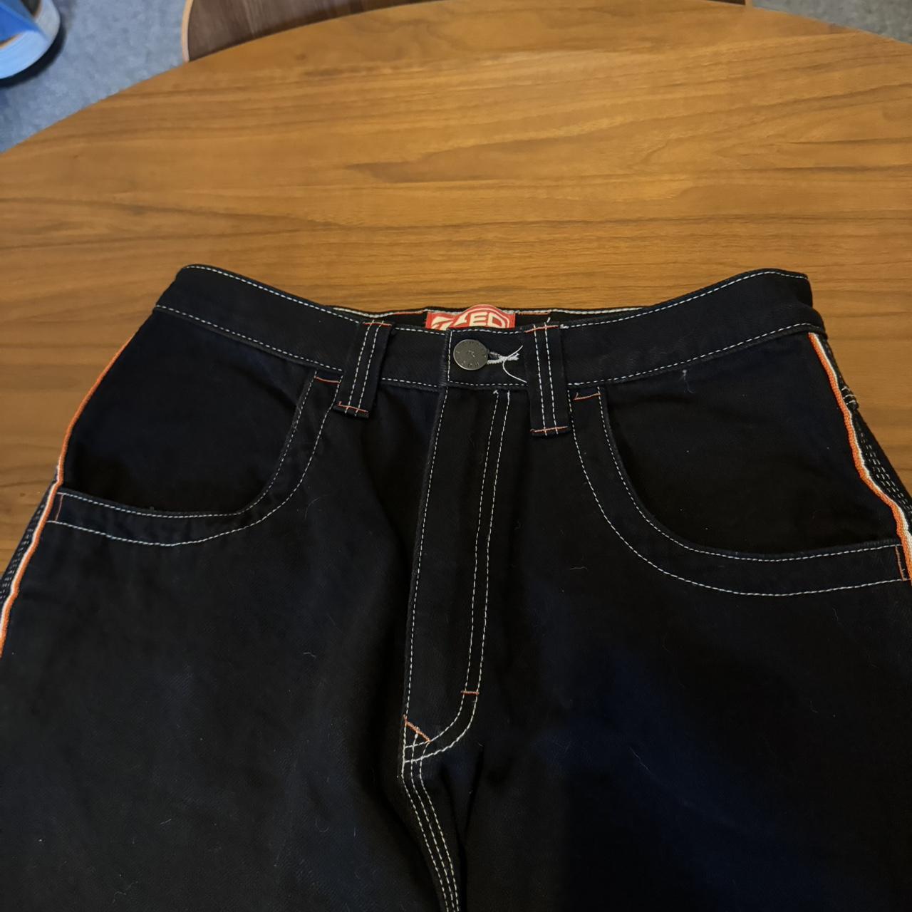 Rusty Baggy Cut Embroidered Denim Jeans -... - Depop