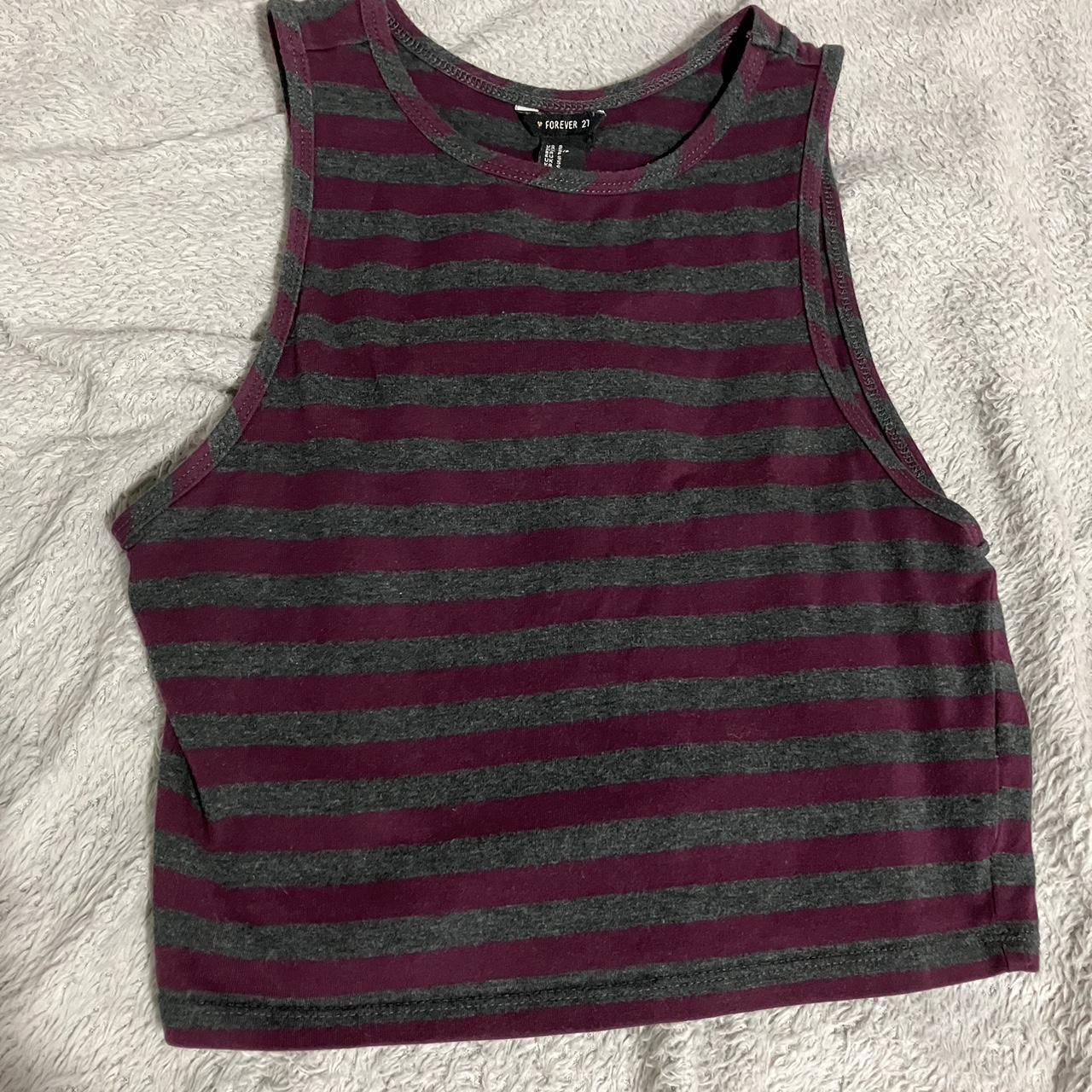Purple/grey crop top Too small for me so I’m... - Depop