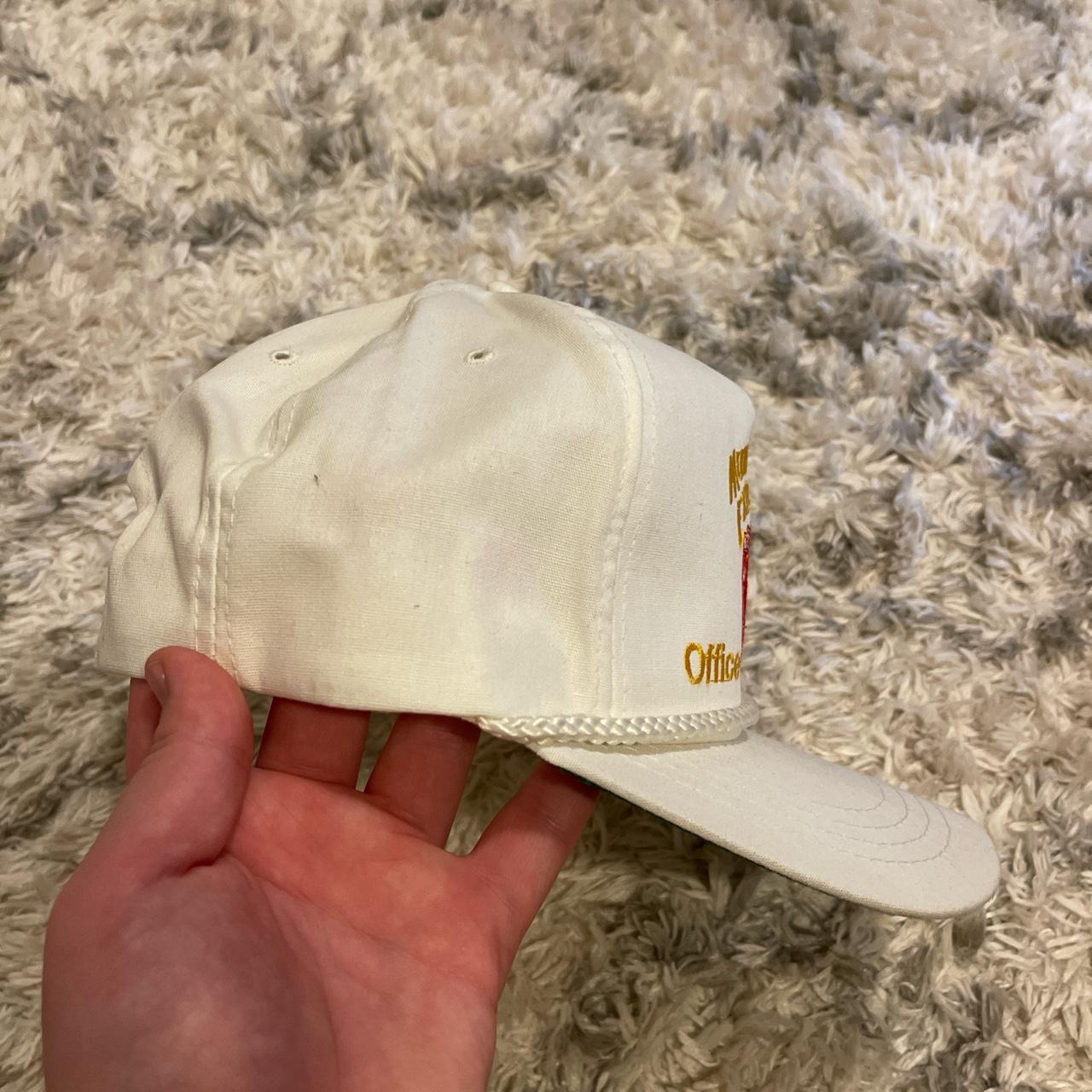 white vintage trucker hat, murphy bros exposition... - Depop