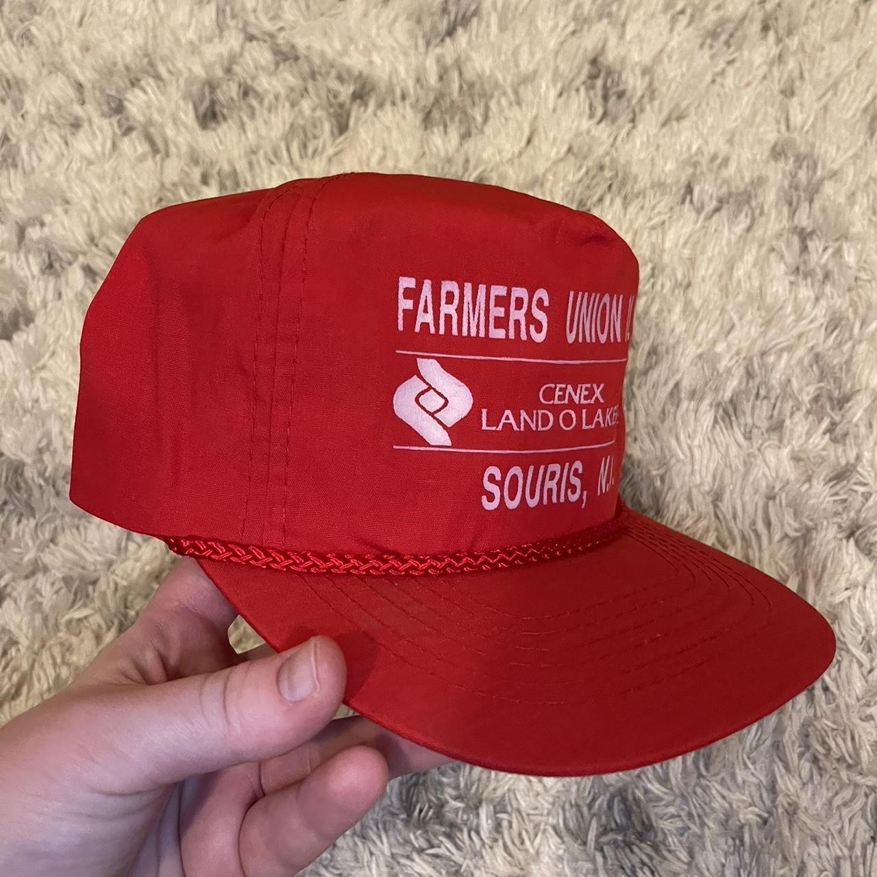 vintage red “Cenex & Land O Lakes” trucker hat with... - Depop
