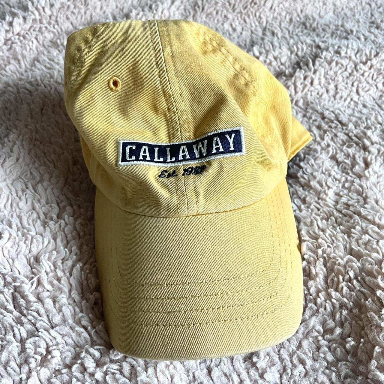 yellow sun bleached callaway hat -perfect for summer ☀️ - Depop