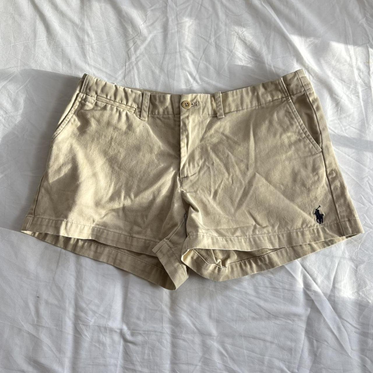 ralph lauren khaki sporty/boating shorts, low... | Depop