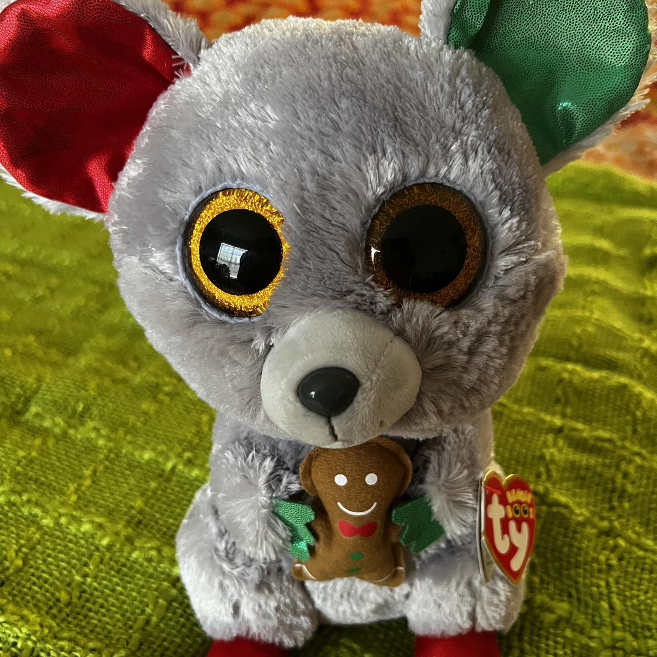 Ty Beanie Boos Mac Christmas Mouse 9 inch Medium